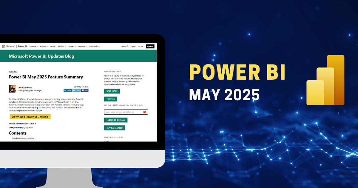 Power BI Updates May 2025 - B2-BI
